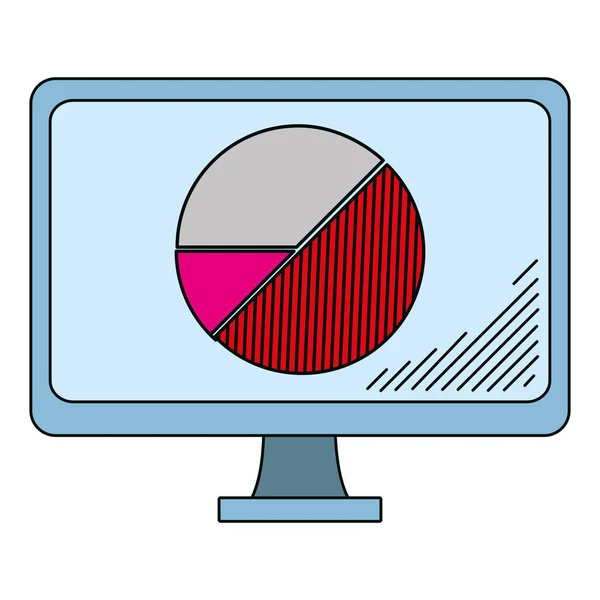 Degraded Line Electronic Computer Graphic Statistics Diagram Vector ...