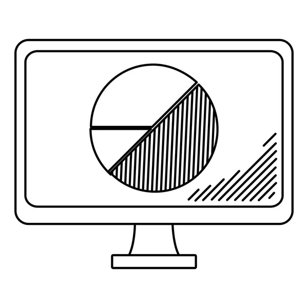 Degraded Line Electronic Computer Graphic Statistics Diagram Vector ...