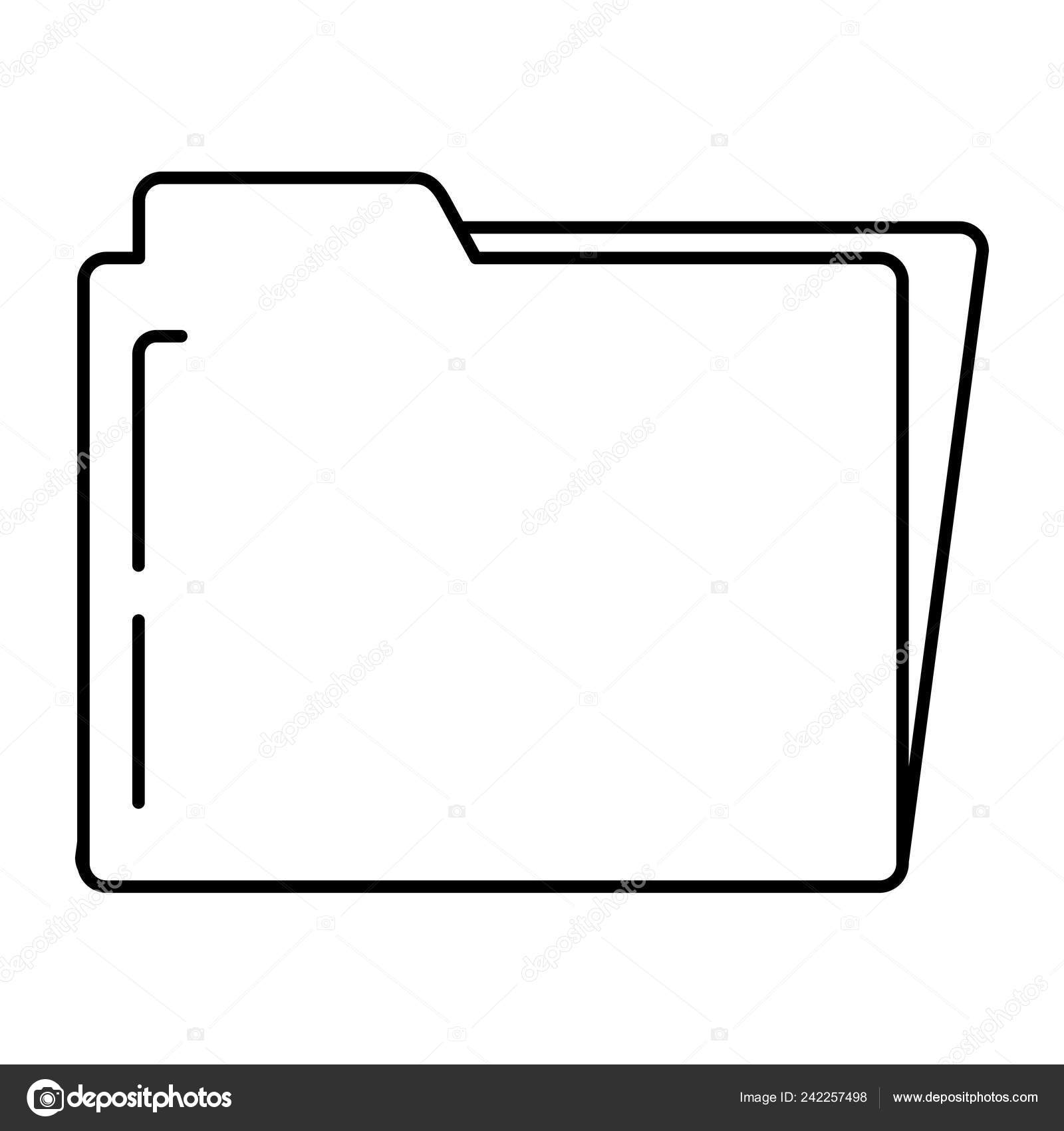 Line Folder File Organized Document Archive Vector Illustration Stock Vector Image by ©stockgiu ...