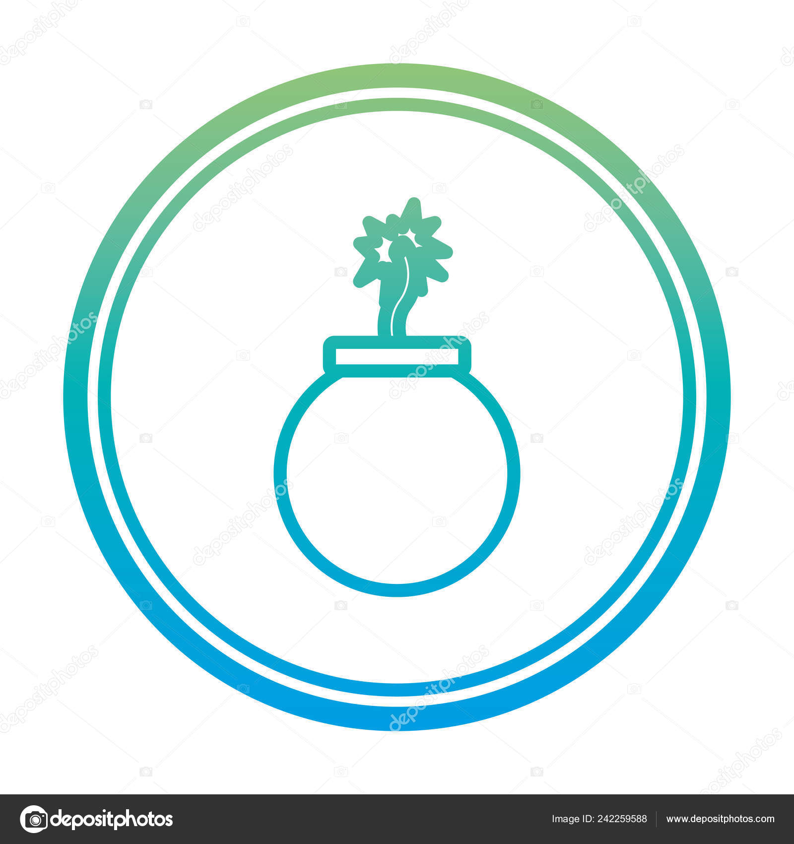 Degraded Line Danger Bomb Explotion War Emblem Vector Illustration ...