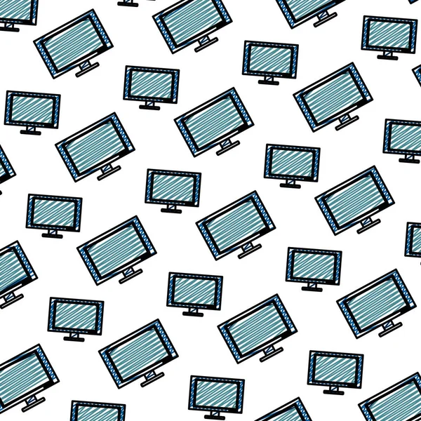 Degraded Line Electronic Laptop Computer Technology Background Vector ...