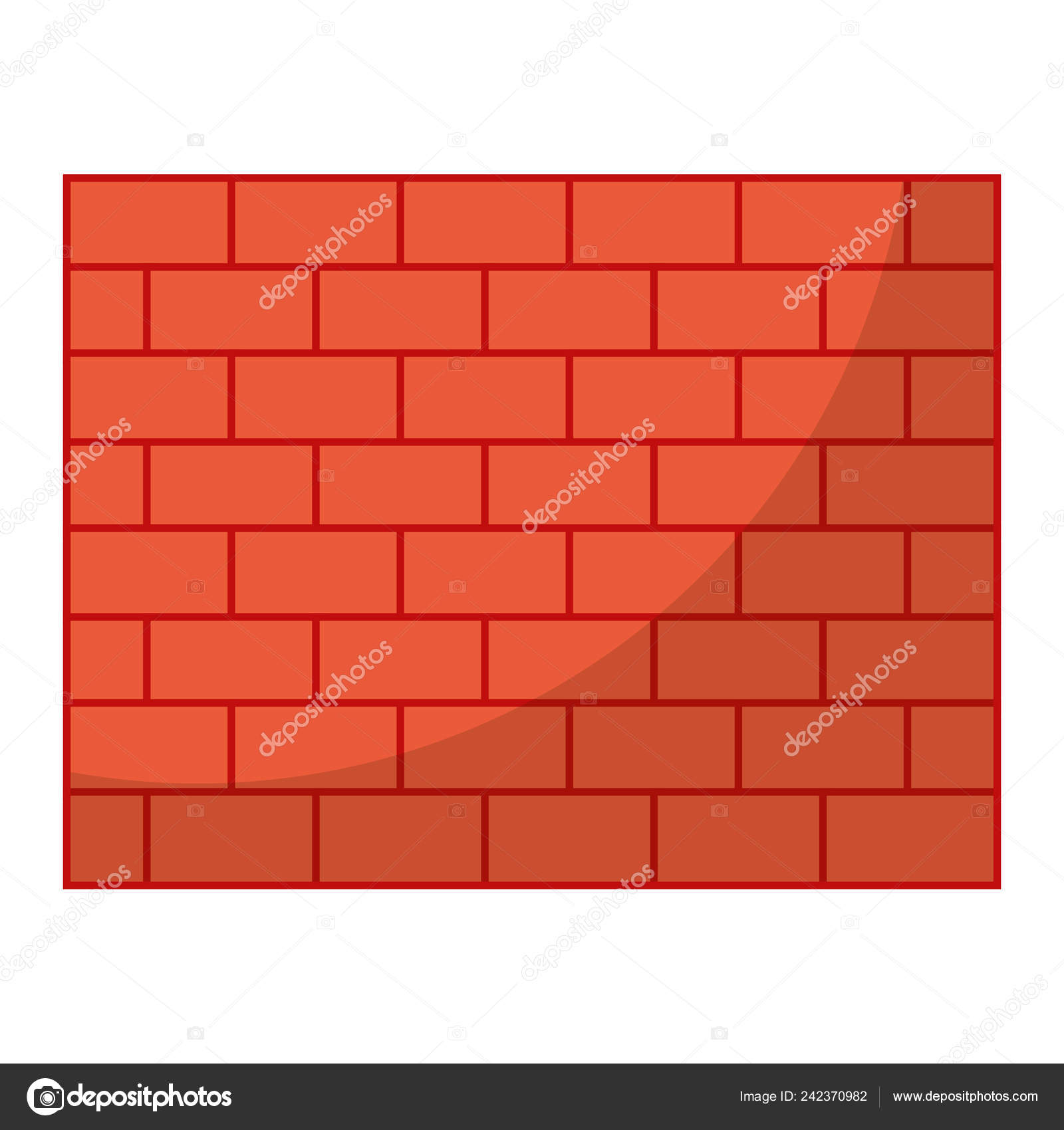 Structure Brick Wall Architecture Block Vector Illustration Stock ...