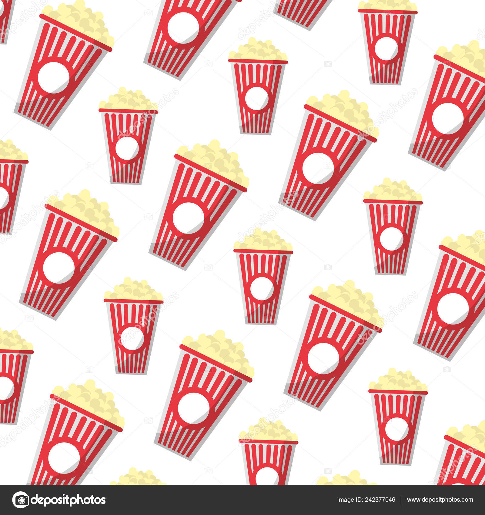 Delicious Snack Popcorn Food Background Vector Illustration Stock ...