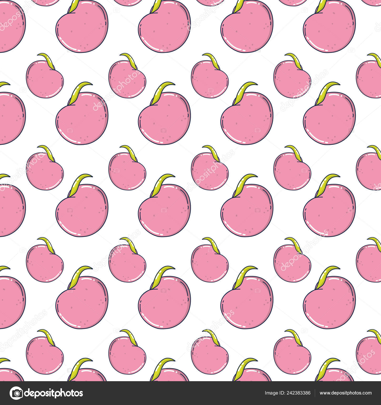 Delicious Apple Organic Fruit Background Vector Illustration Stock ...