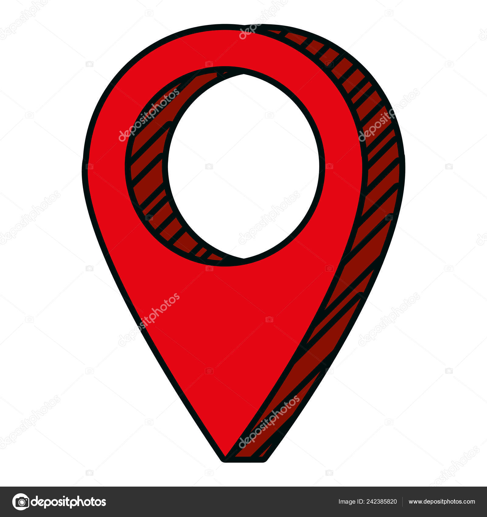 Location Map Symbol Graphic Direction Vector Illustration Stock Vector ...