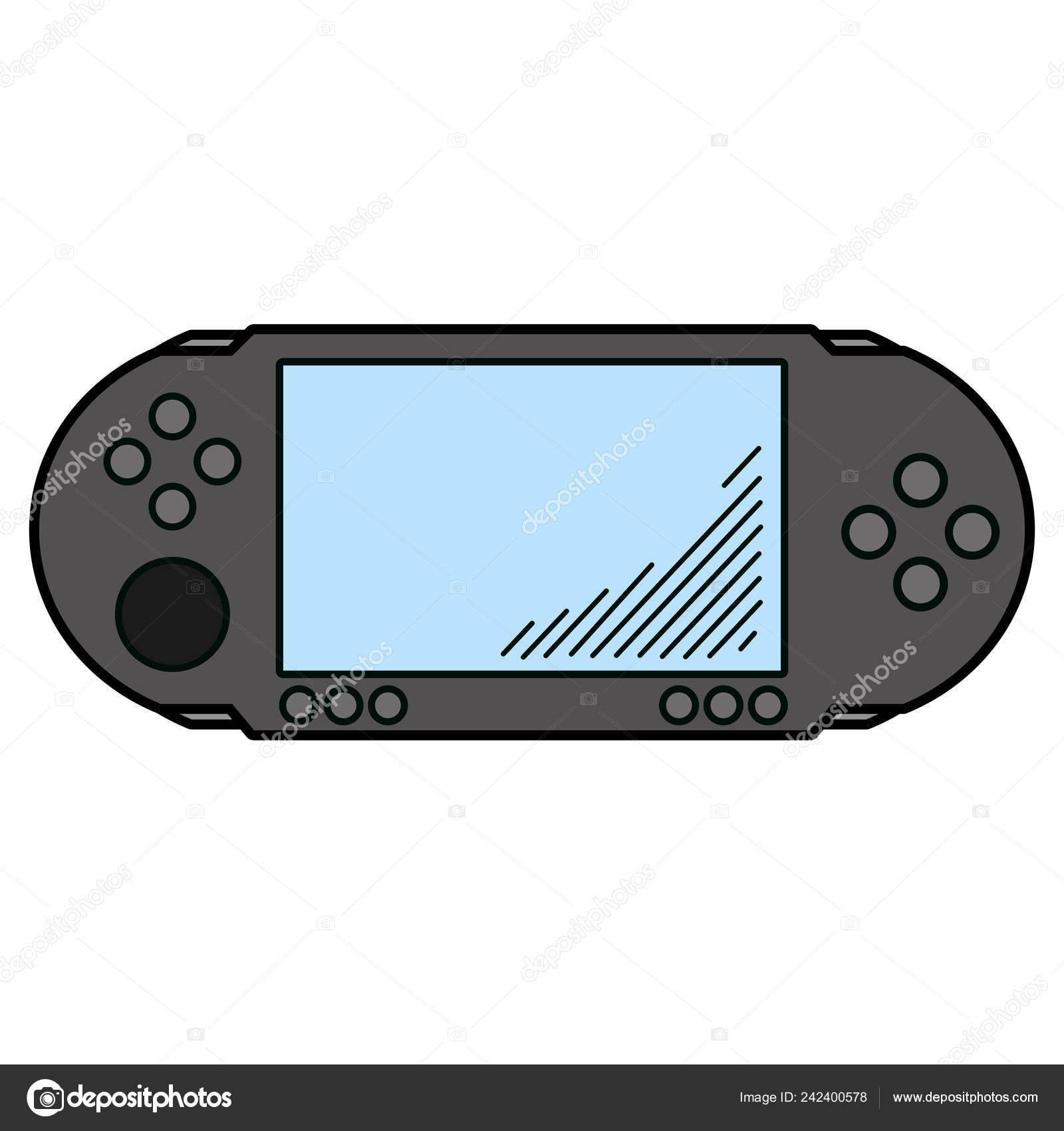 Electronic Game Console Handheld Simulador Vector Illustration Stock ... Electronic Game Console Handheld Simulador Vector Illustration Stock ...