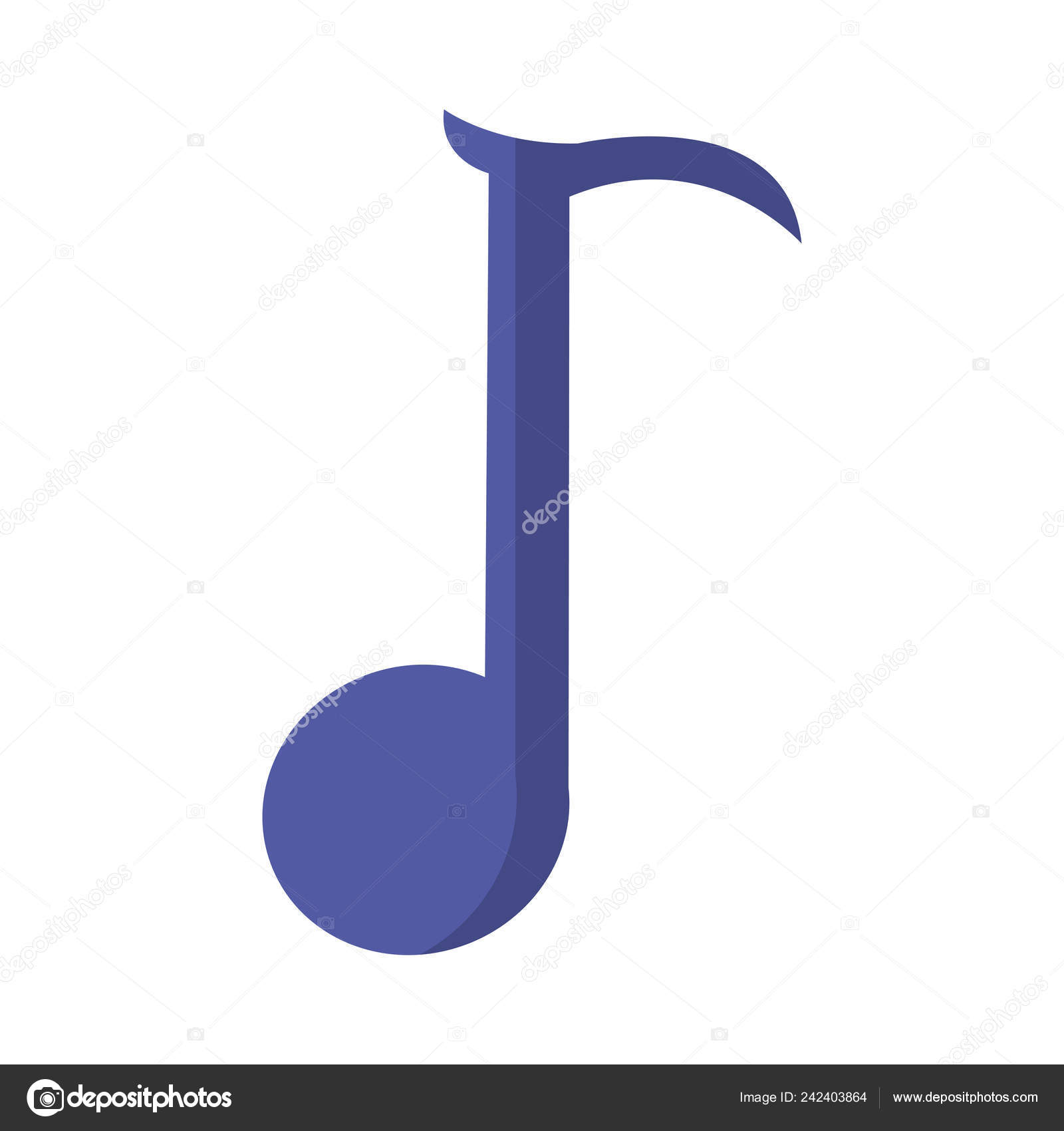 Quaver Rhythm Musical Note Sign Vector Illustration Stock Vector by ...