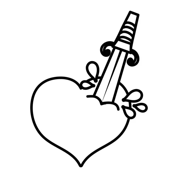 How To Draw A Heart With A Sword