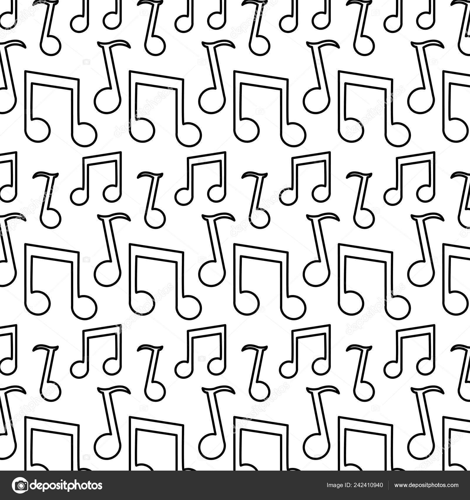 Line Quaver Beam Note Sign Background Vector Illustration Stock Vector ...