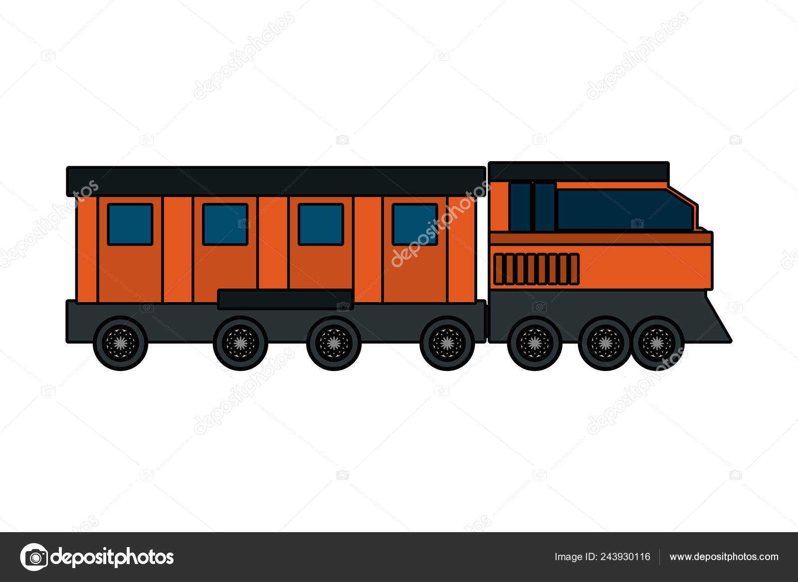 Zugwaggons Clipart