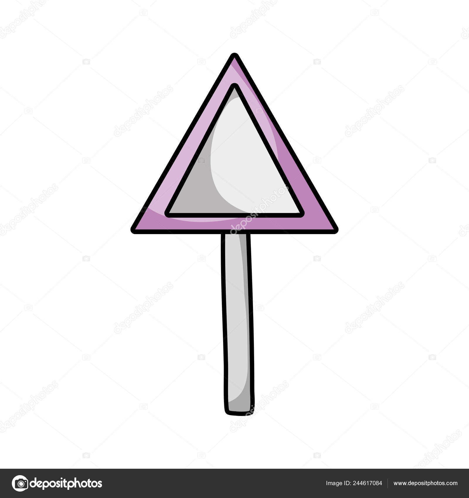 Triangle Warning Metal Notices Frame Vector Illustation Stock Vector by ...