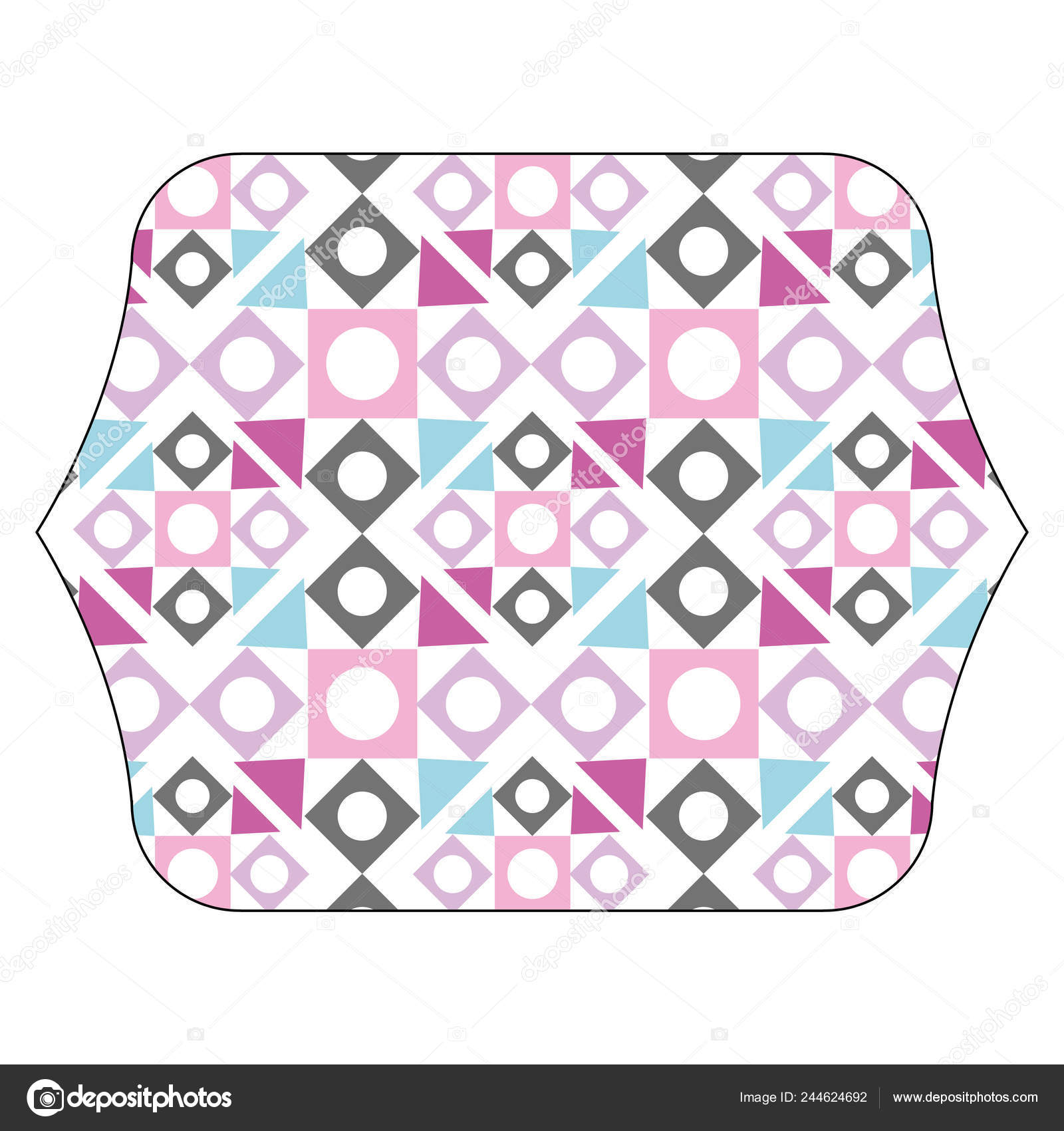 Rectangle Pattern Seamless Shapes Background Decoration Vector ...