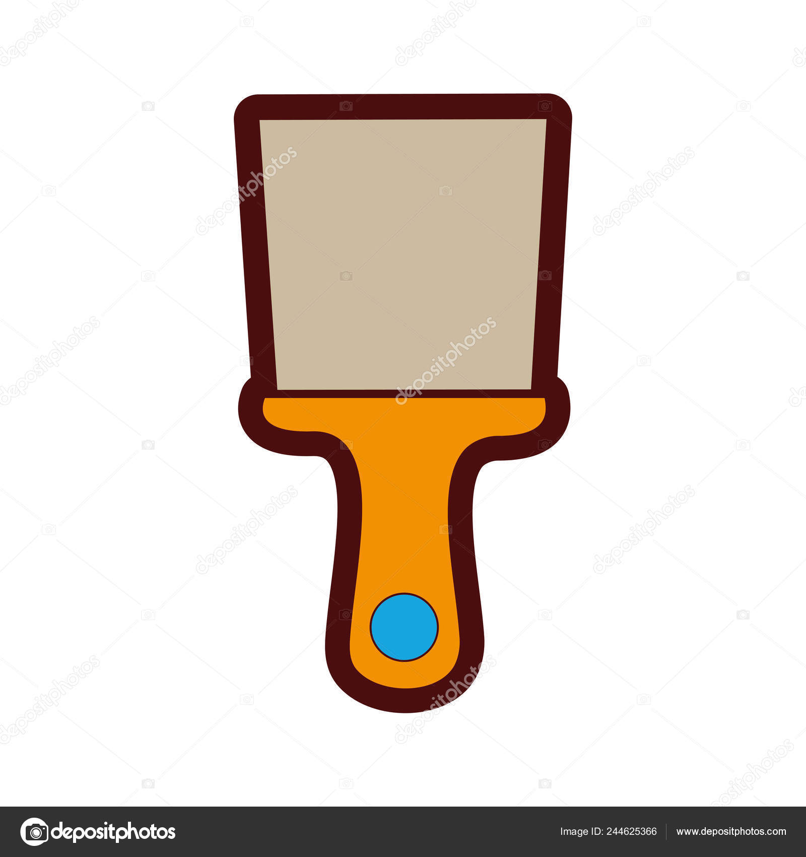 Line Color Brush Tool Paint House Design Vector Illustration Stock ...