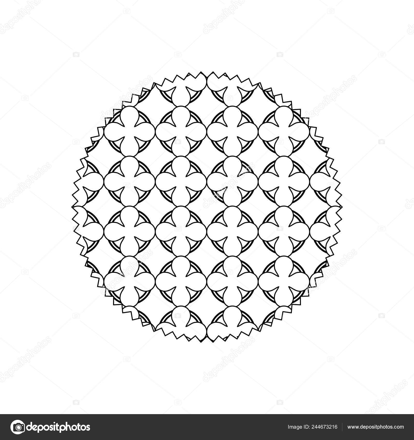 Line Circle Graphic Pattern Background Style Vector Illustration Stock ...