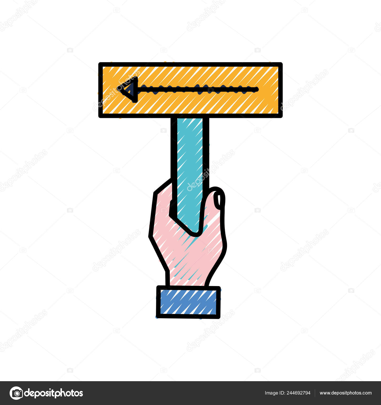 Road Sign Street Warning Message Theme Isolated Design Vector ...