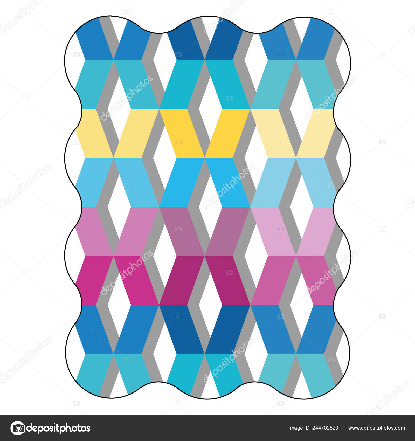 Figure Pattern Shapes Graphic Background Style Vector Illustration ...