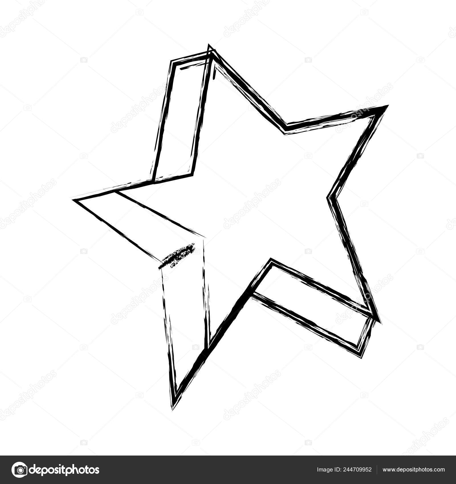 Figure Cute Bright Star Art Design Vector Illustration Stock Vector by ...
