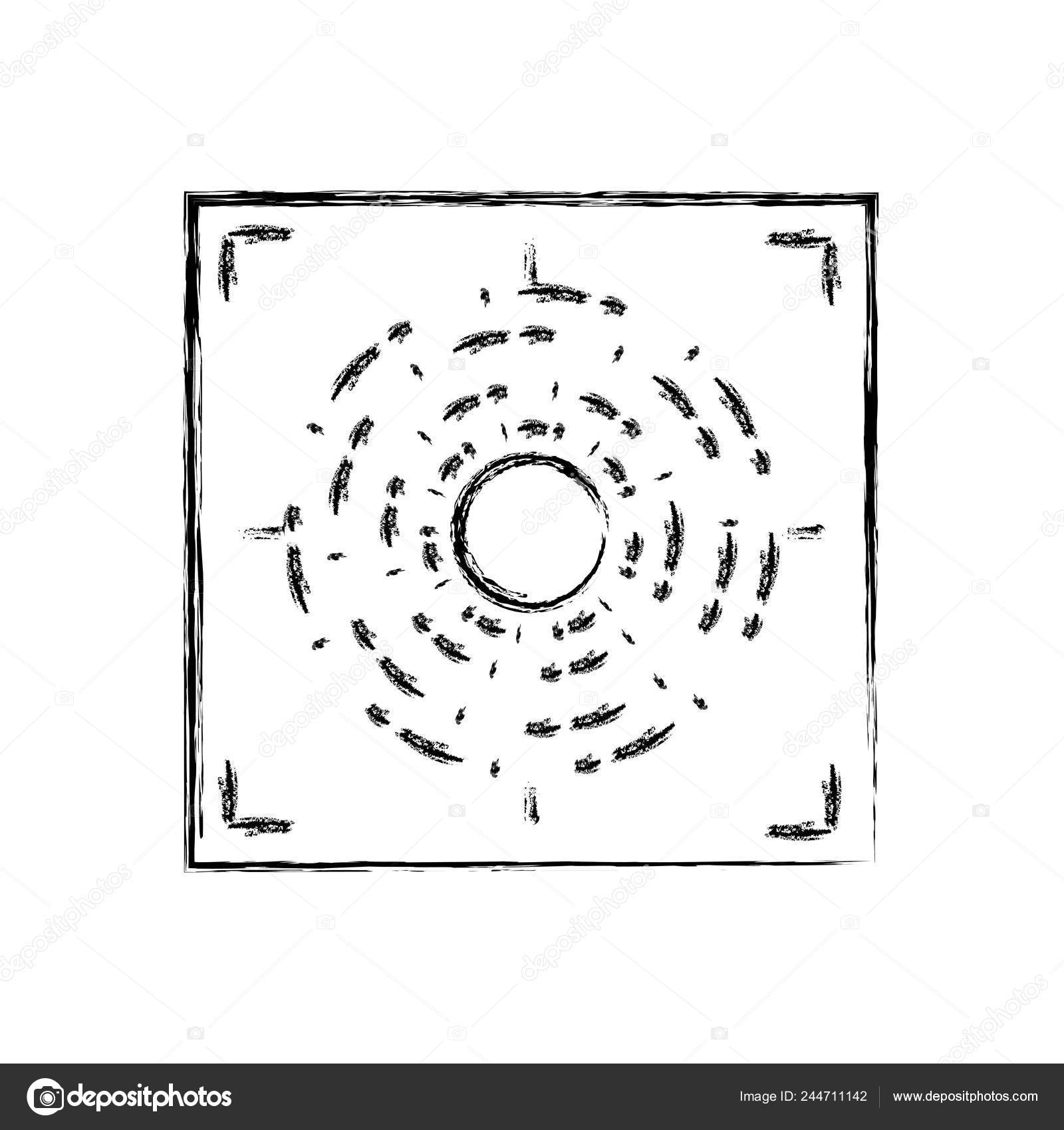 Figure Gun Sight Circle Shooting Focus Vector Illustration Stock Vector ...