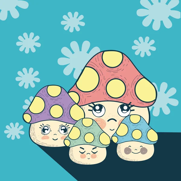 Cute Jamur Dengan Bintik Bintik Gambar Vektor Kartun Desain Grafis ...
