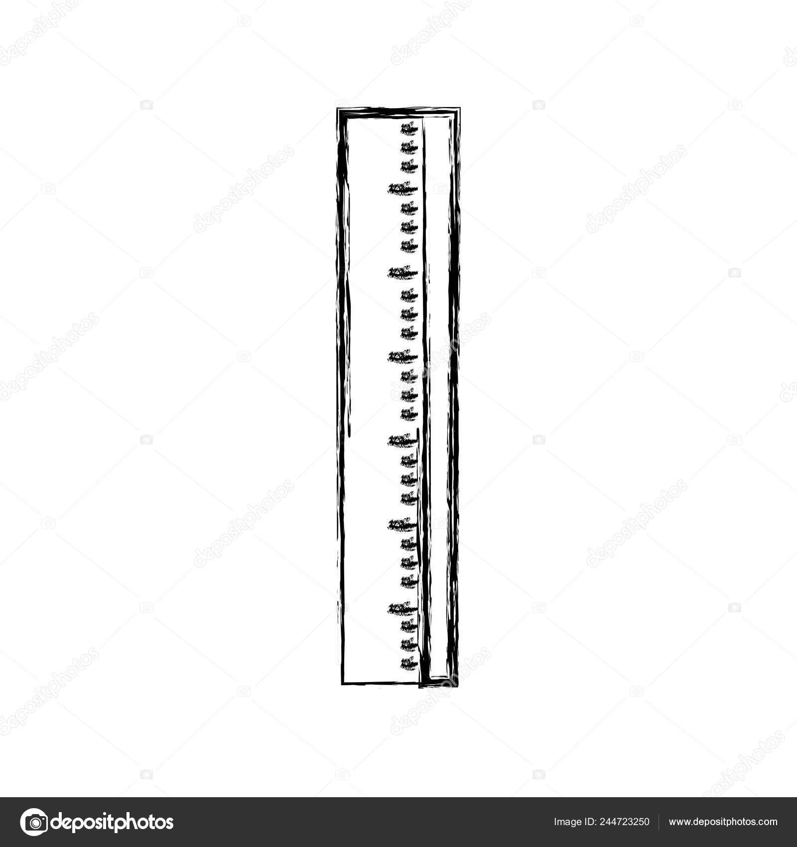 Figure Ruler School Tool Study Education Vector Illustration Stock ...