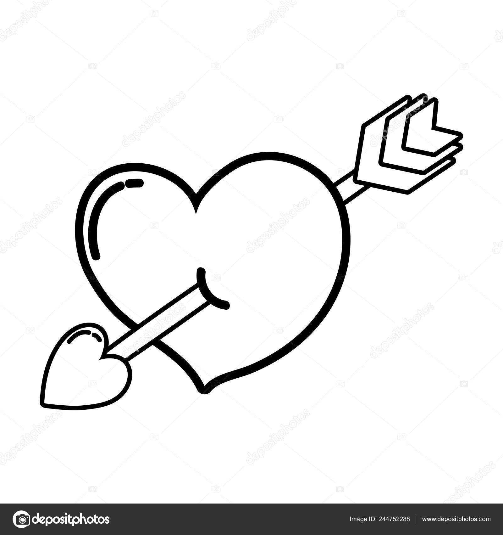 Heart Drawings With Arrow