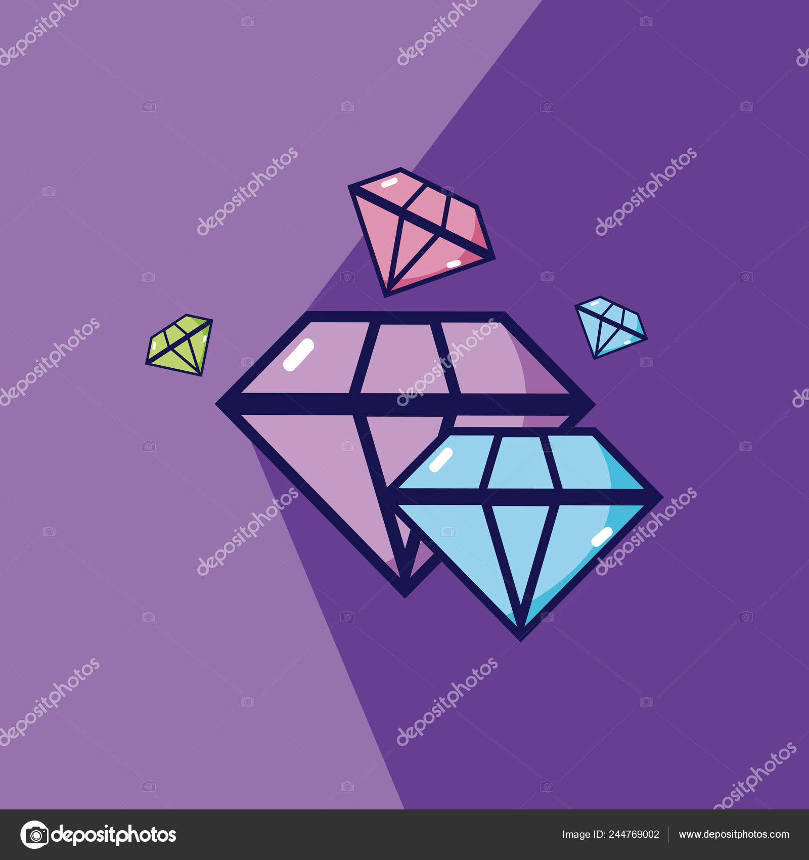 Luxury Diamonds Purple Background Vector Illustration Graphic Design ...