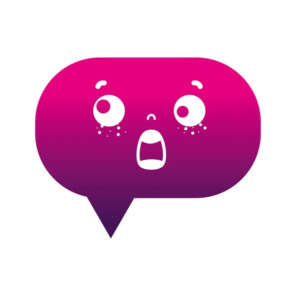 Sad Chat Bubble Kawaii Cartoon Vector Illustration Stock Vector by ...