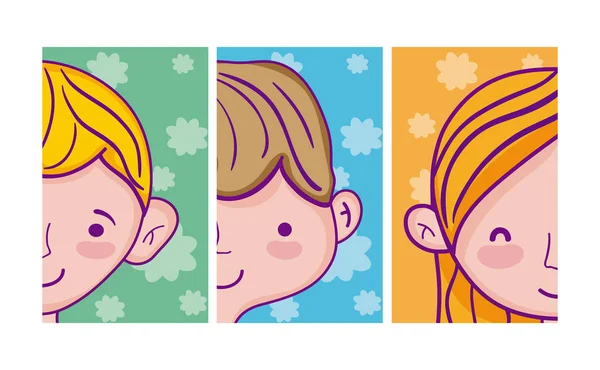 Set of cute kids cartoons cards Stock Vector Image by ©stockgiu #285815236