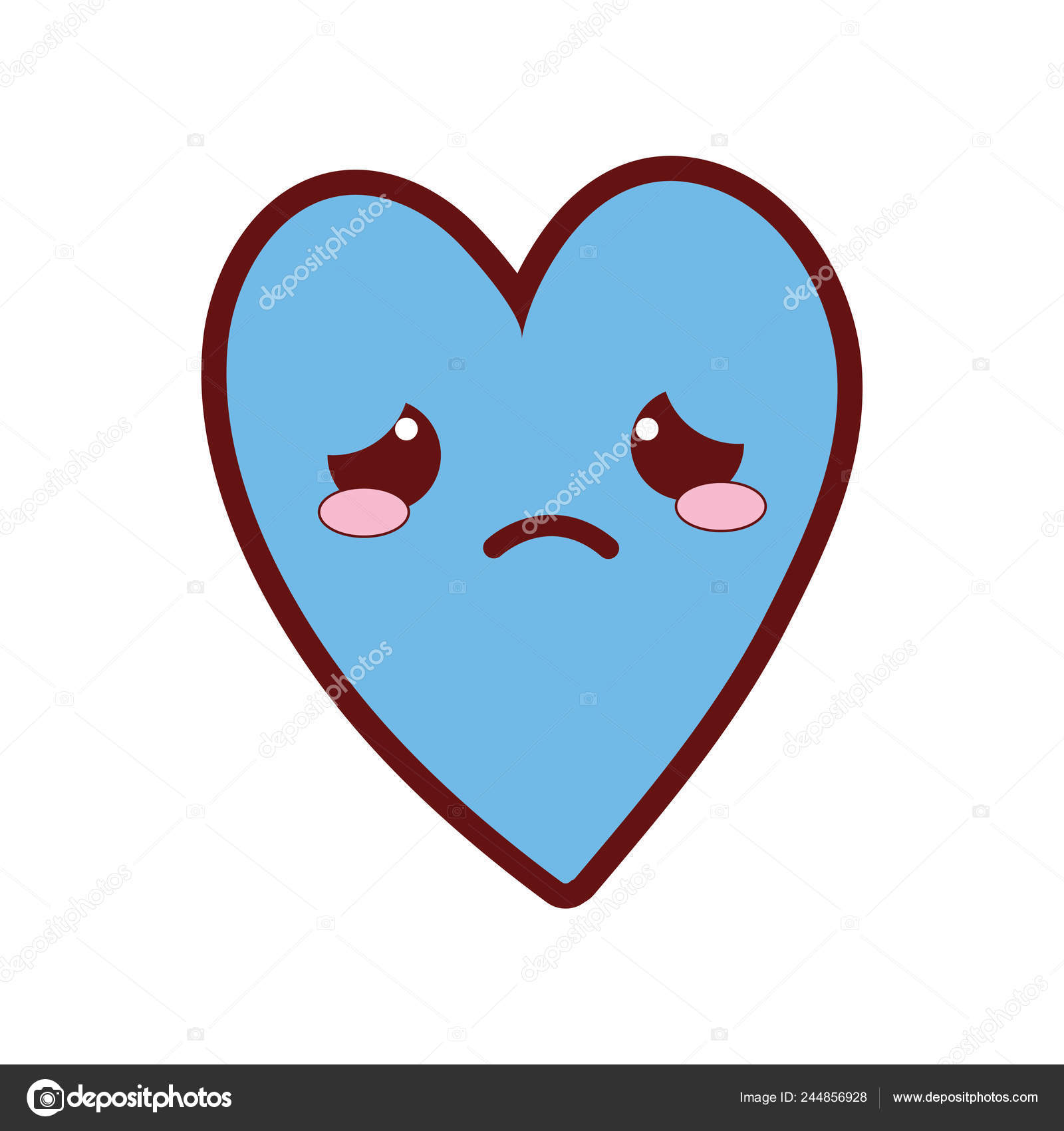 Crying Heart Cartoon