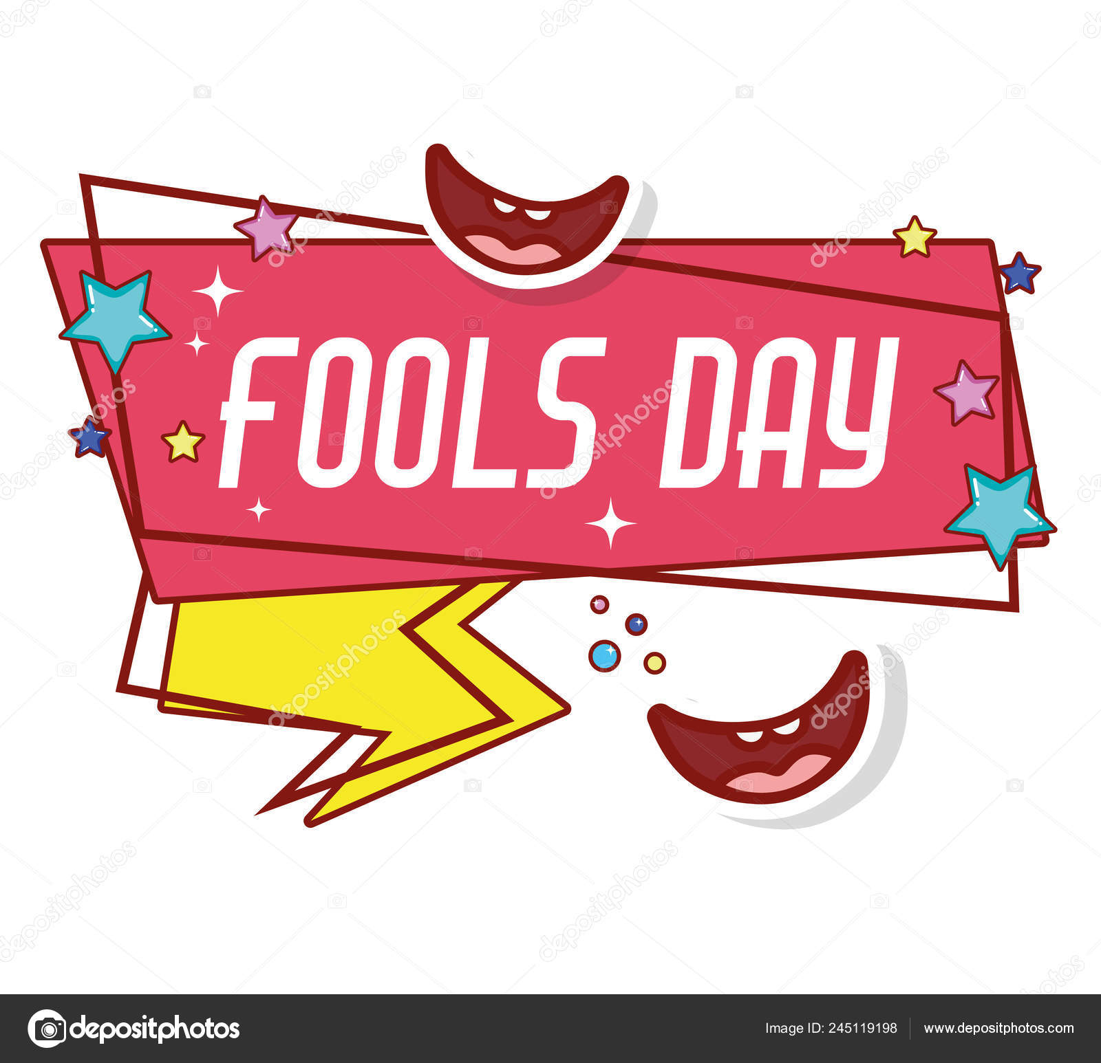 Smiles to fools day celebration on first april Stock Illustration by ...