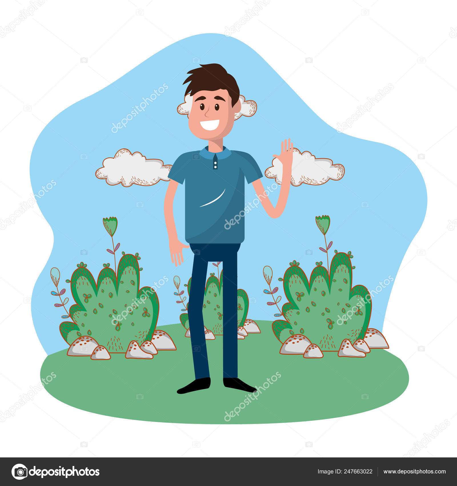 Dibujos animados hombre diseño Vector de stock #247663022 de ©stockgiu