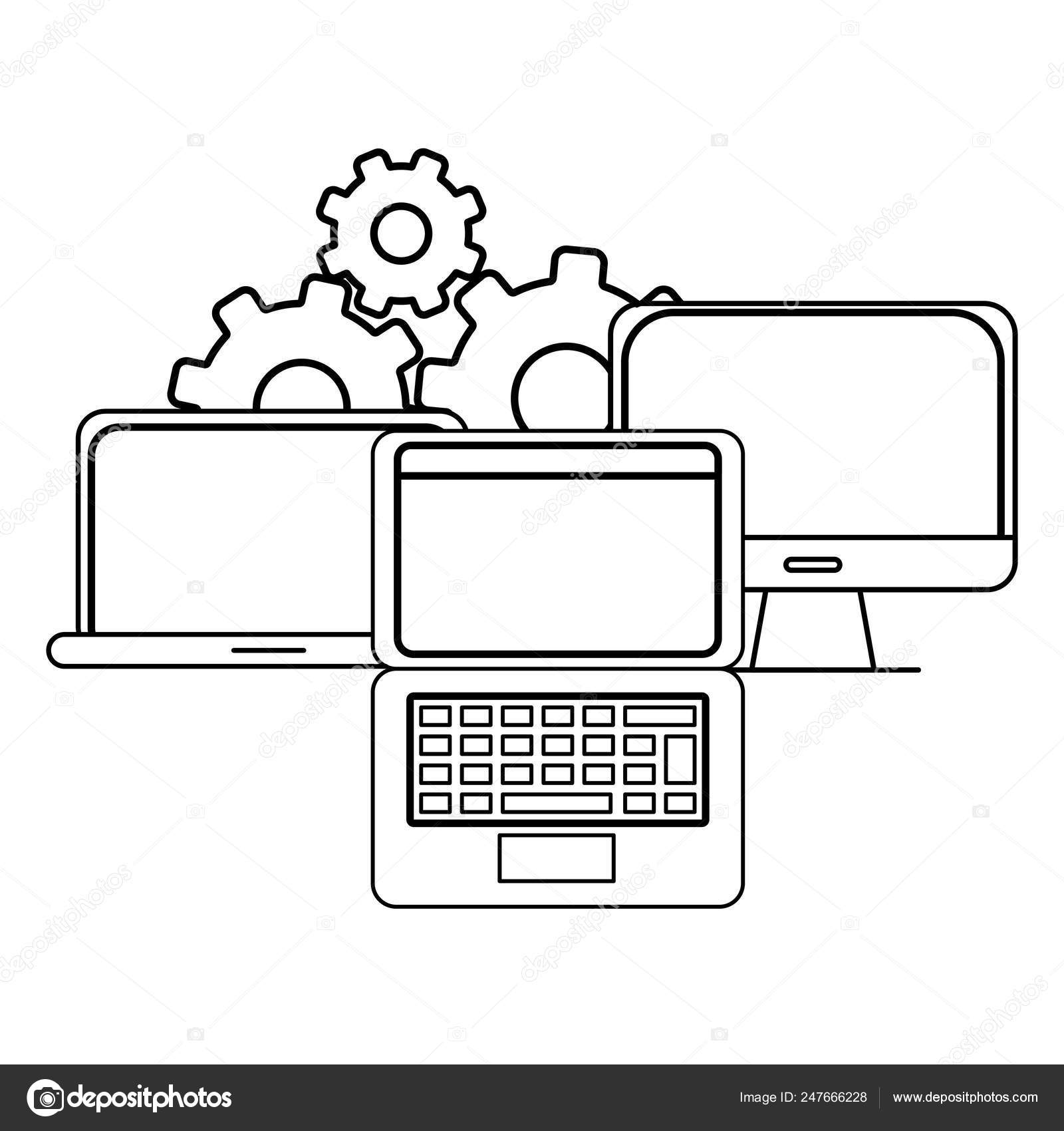 Tecnología informática dibujos animados Vector de stock por ©stockgiu ...