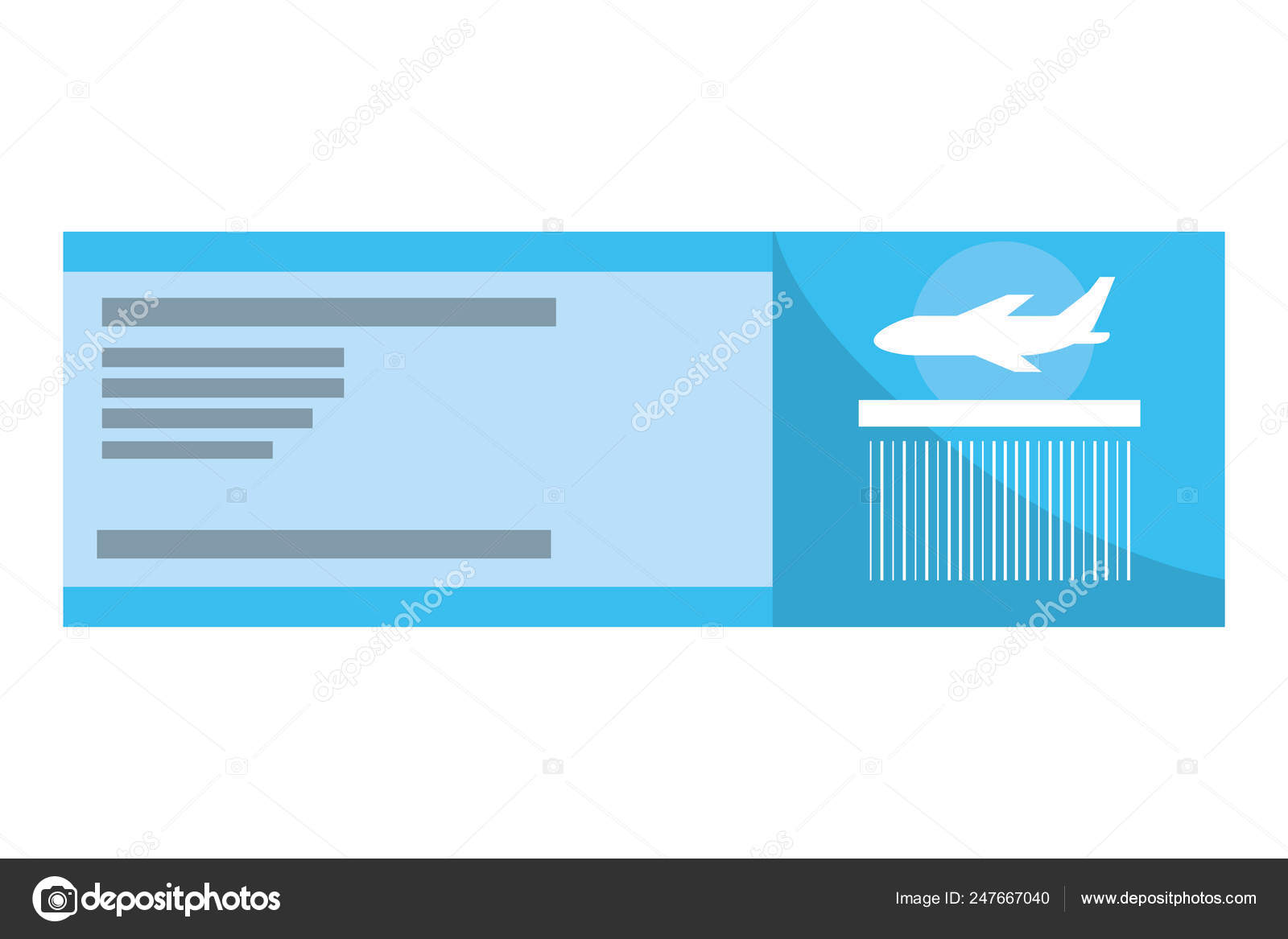 Boarding pass cartoon Stock Vector Image by ©stockgiu #247667040