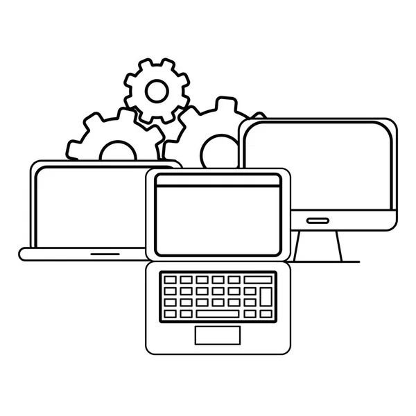 Tecnología informática dibujos animados Vector de stock por ©stockgiu ...