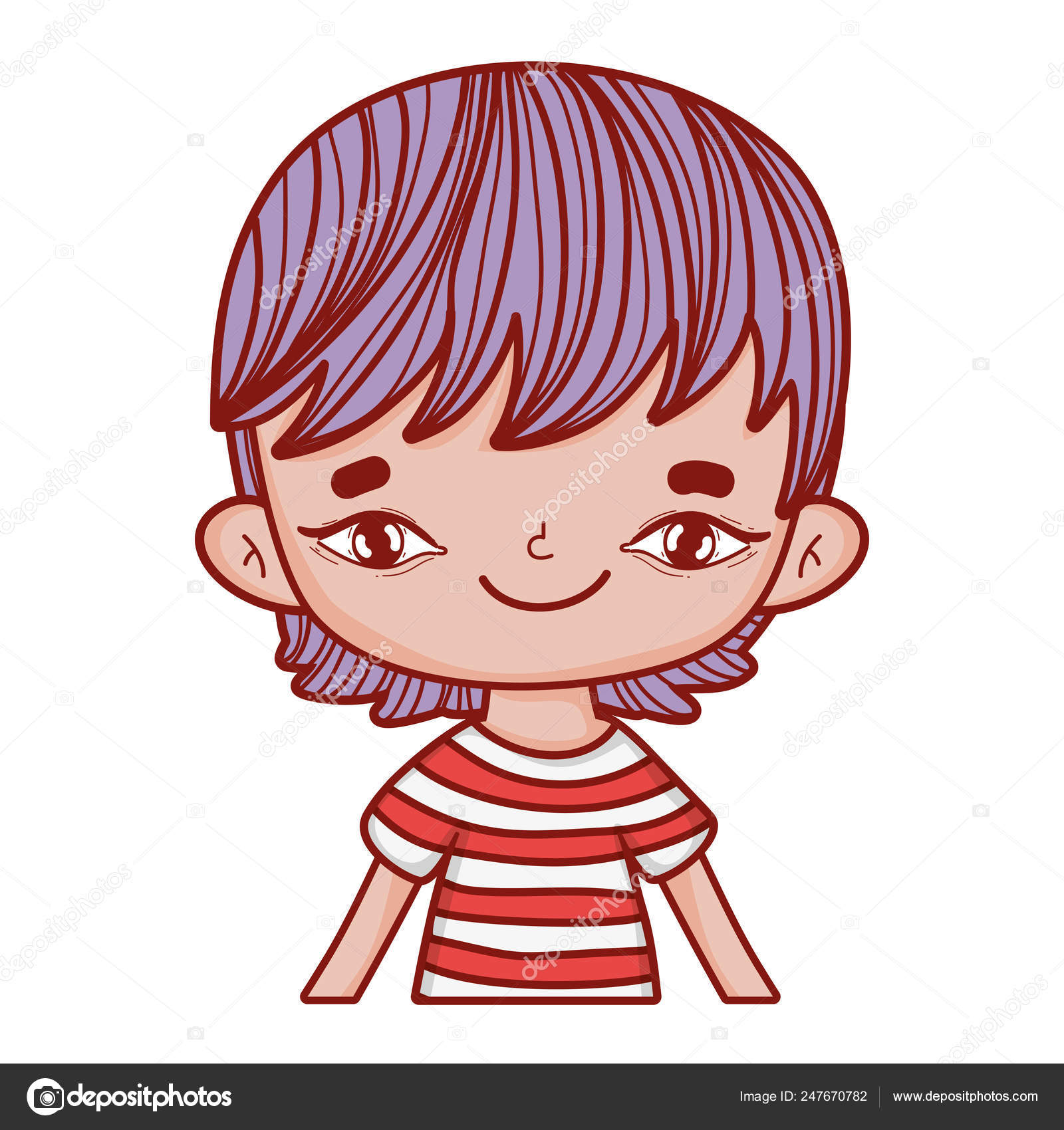 Little boy cute drawing Stock Vector Image by ©stockgiu #247670782