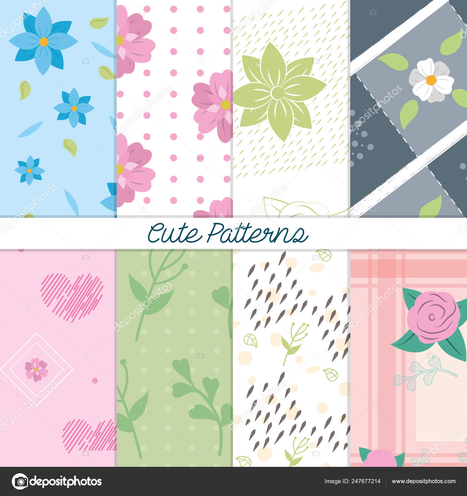 Cute patterns backgrounds Stock Vector Image by ©stockgiu #247677214