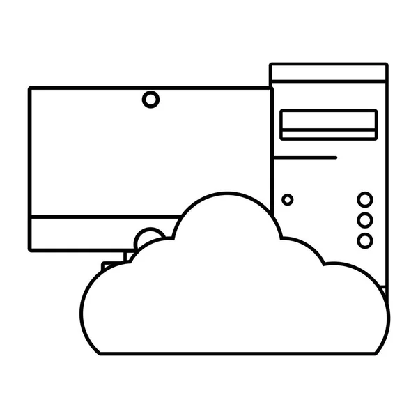Tecnología informática dibujos animados Vector de Stock de ©stockgiu ...