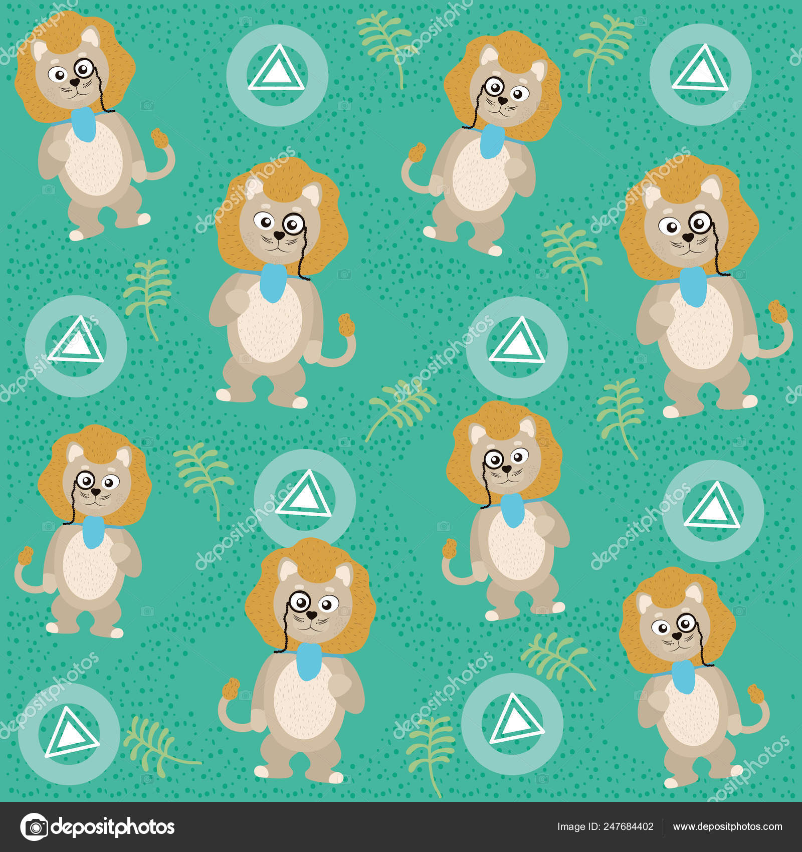 Cute animals pattern background Stock Vector Image by ©stockgiu #247684402