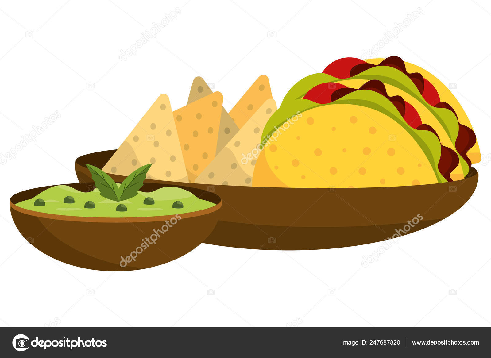 Animated Mexican Tacos Mexican Chef Taco Cartoon Illustration Hi Res