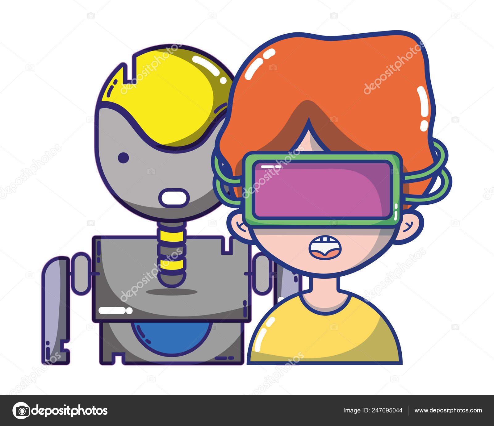FPV goggles technology cartoons Stock Vector Image by ©stockgiu #247695044