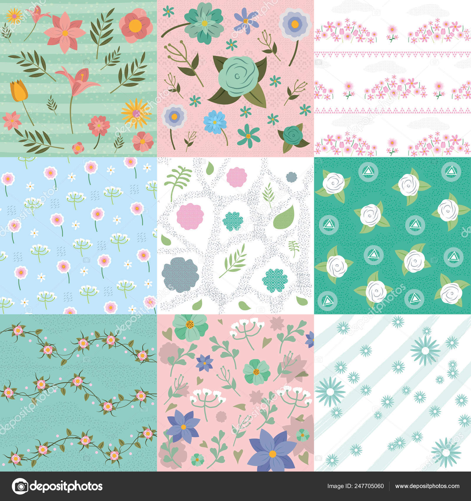 Cute patterns backgrounds Stock Vector by ©stockgiu 247705060