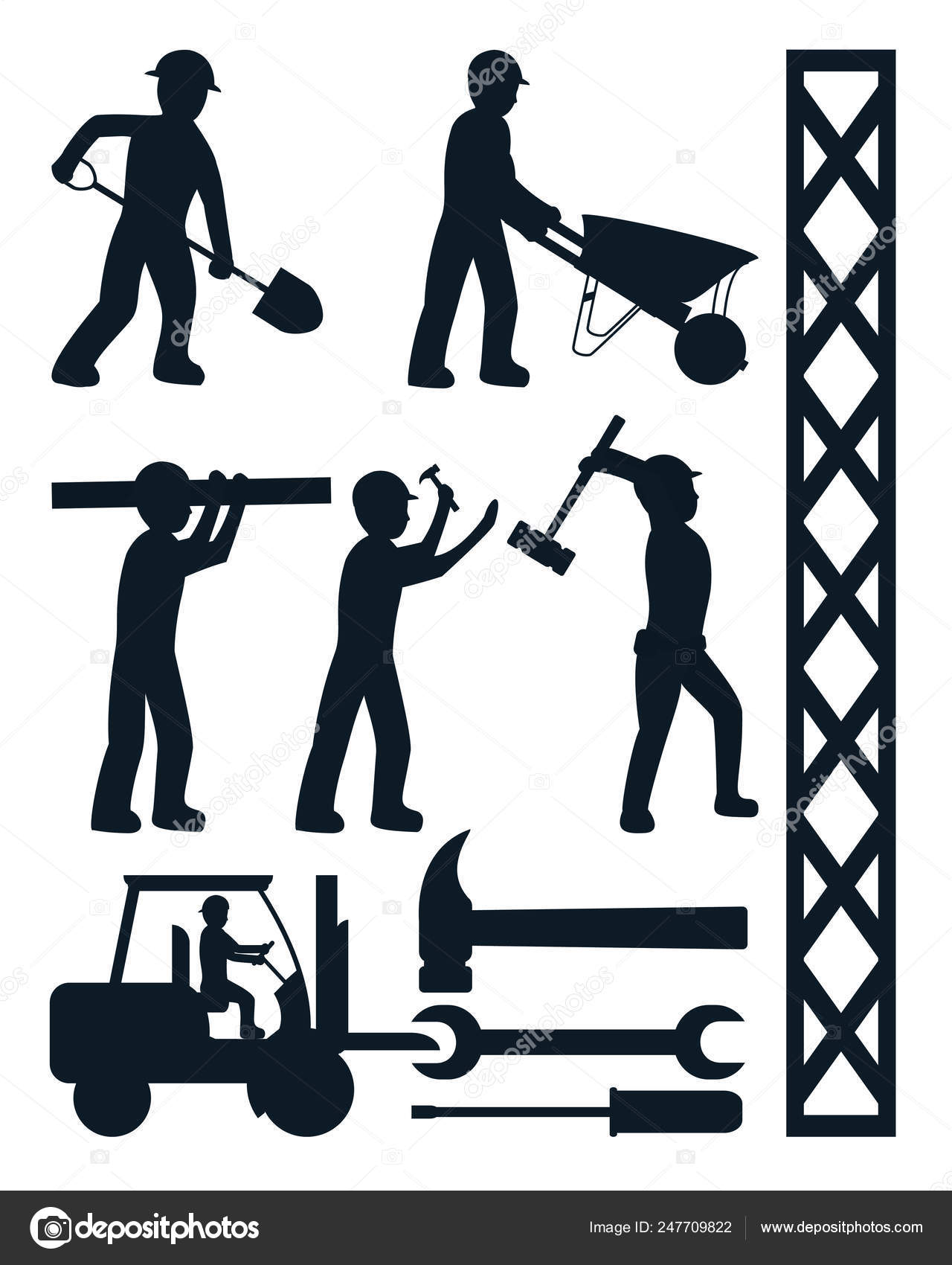 Set of construction icons Stock Vector Image by ©stockgiu #247709822