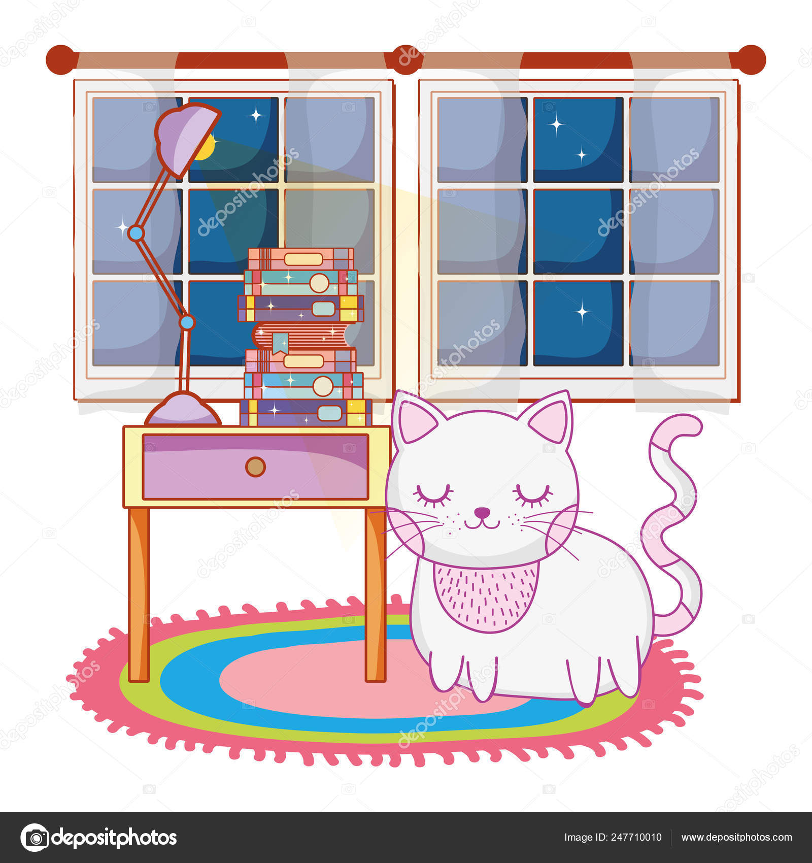 Kitty cat cartoon Stock Vector Image by ©stockgiu #247710010