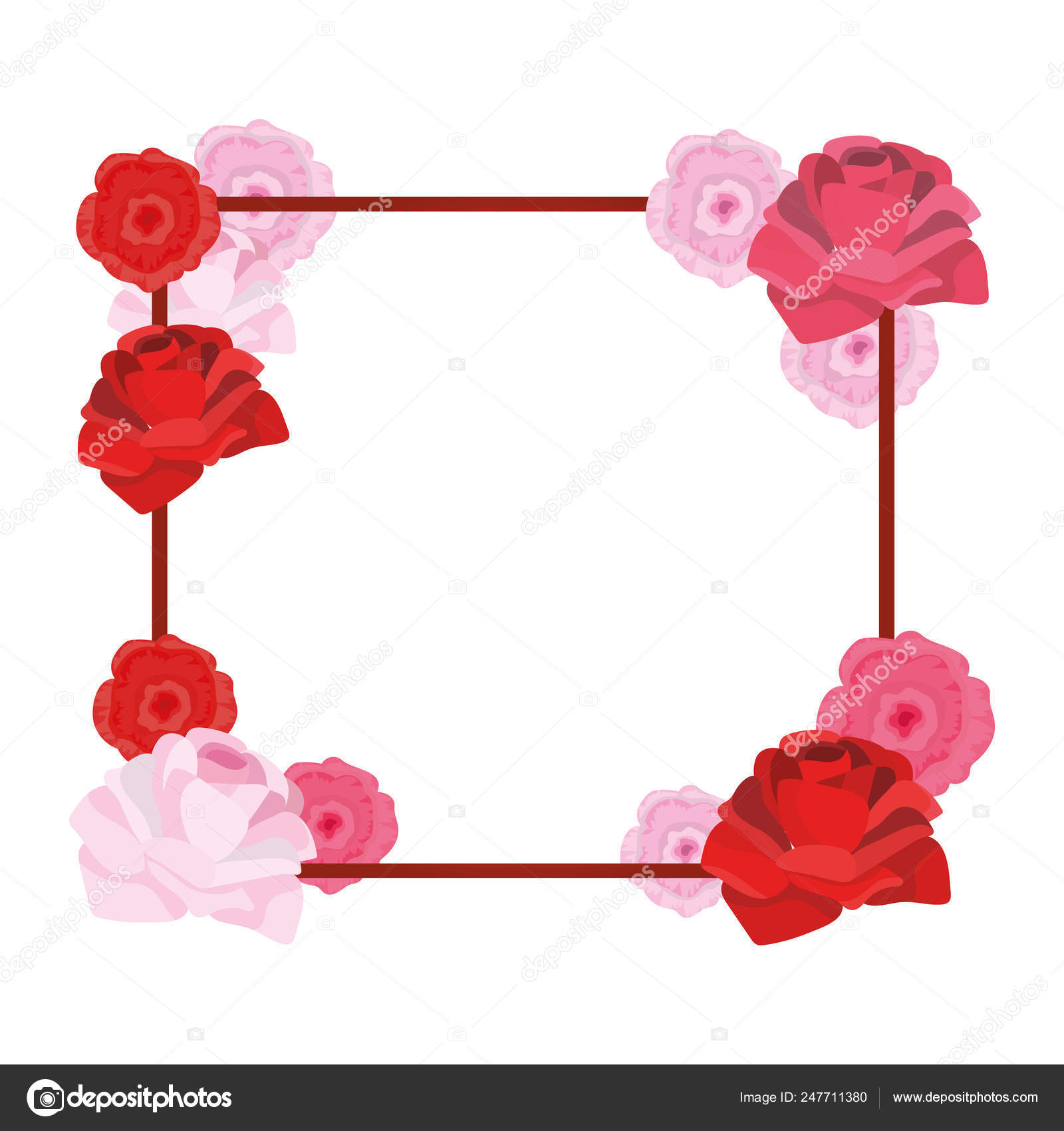 Cute roses cartoon Stock Vector by ©stockgiu 247711380