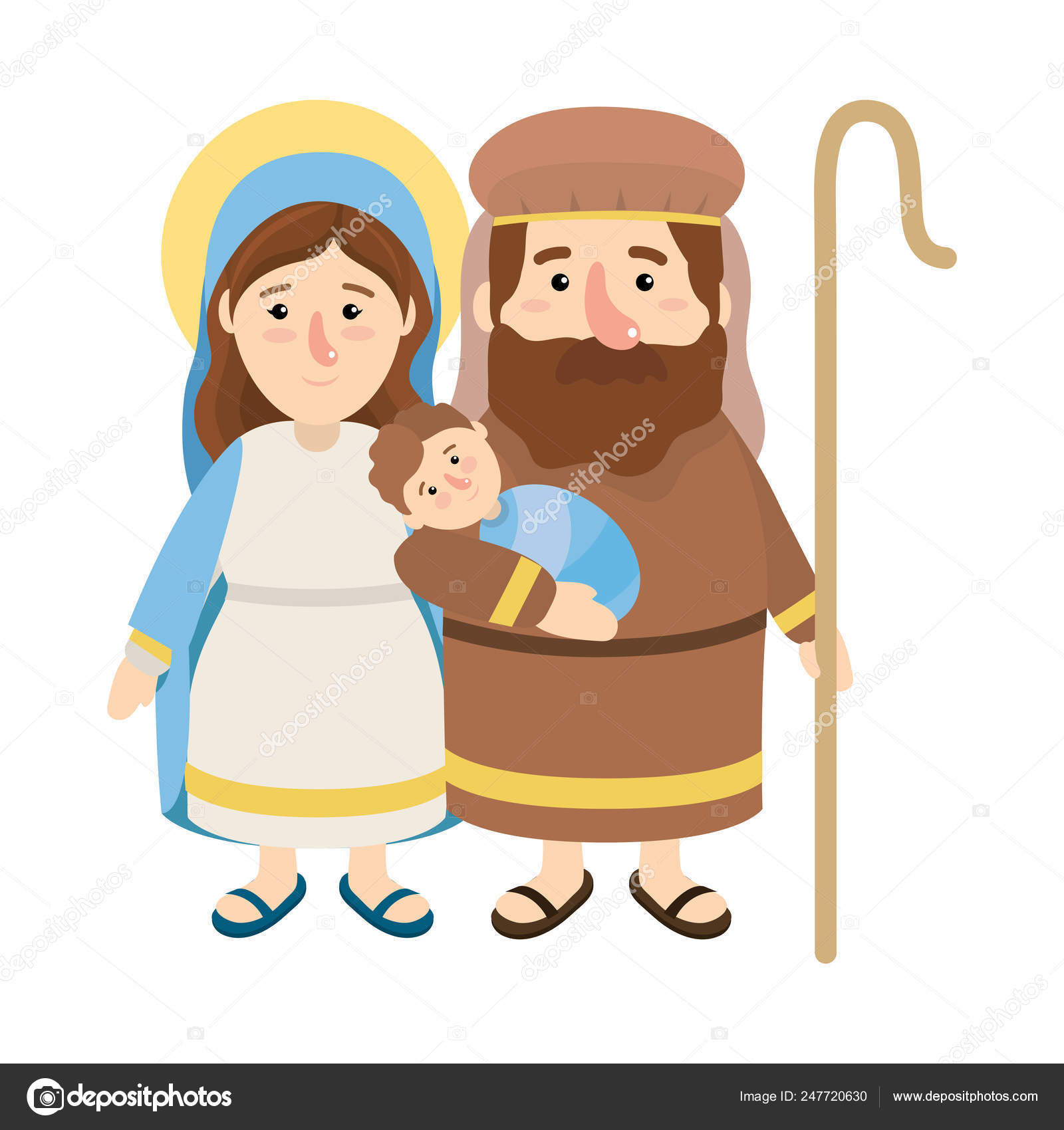 Navidad Belén de dibujos animados Vector de Stock de ©stockgiu 247720630