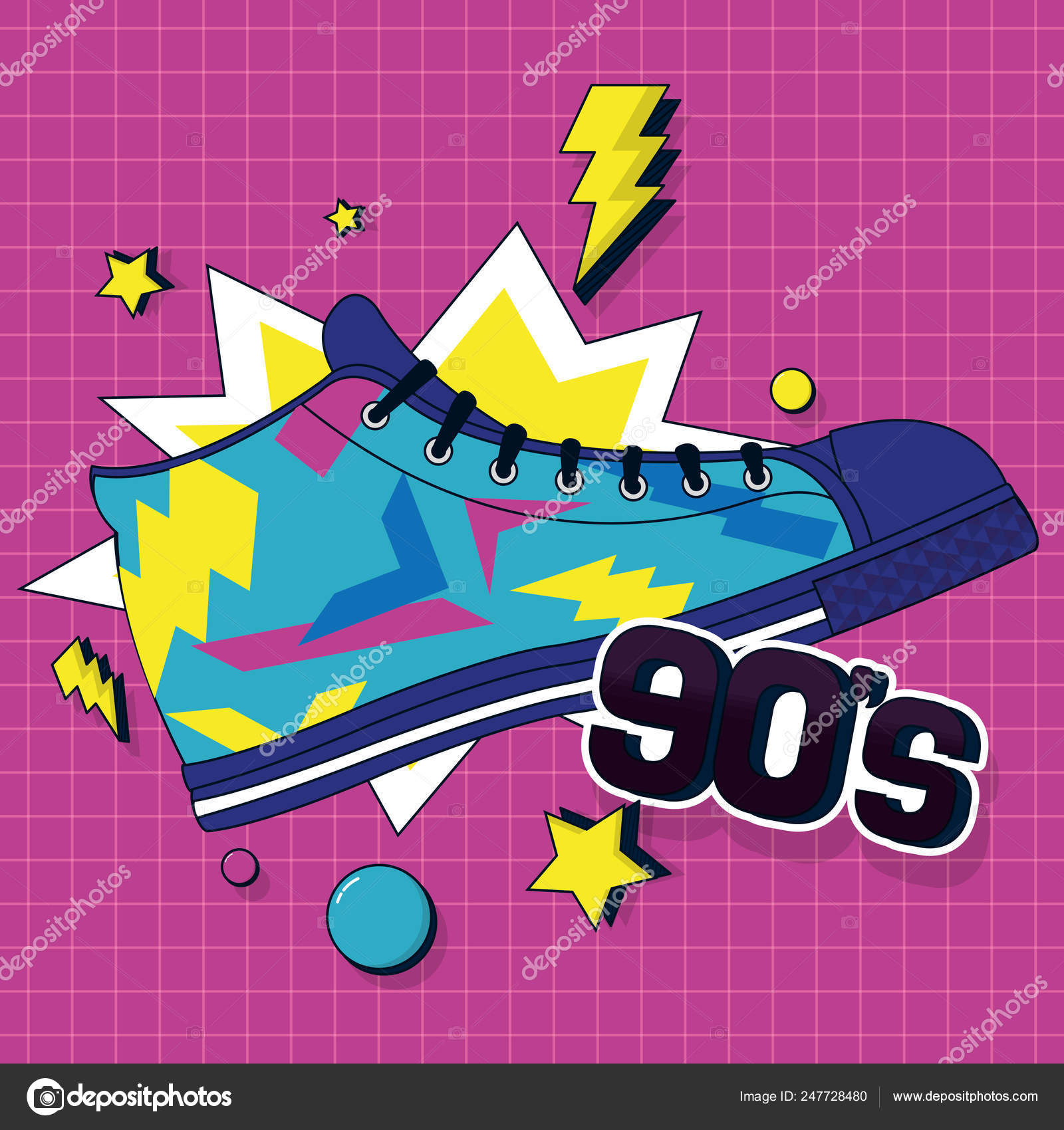 90s retro card design Stock Illustration by ©stockgiu #247728480