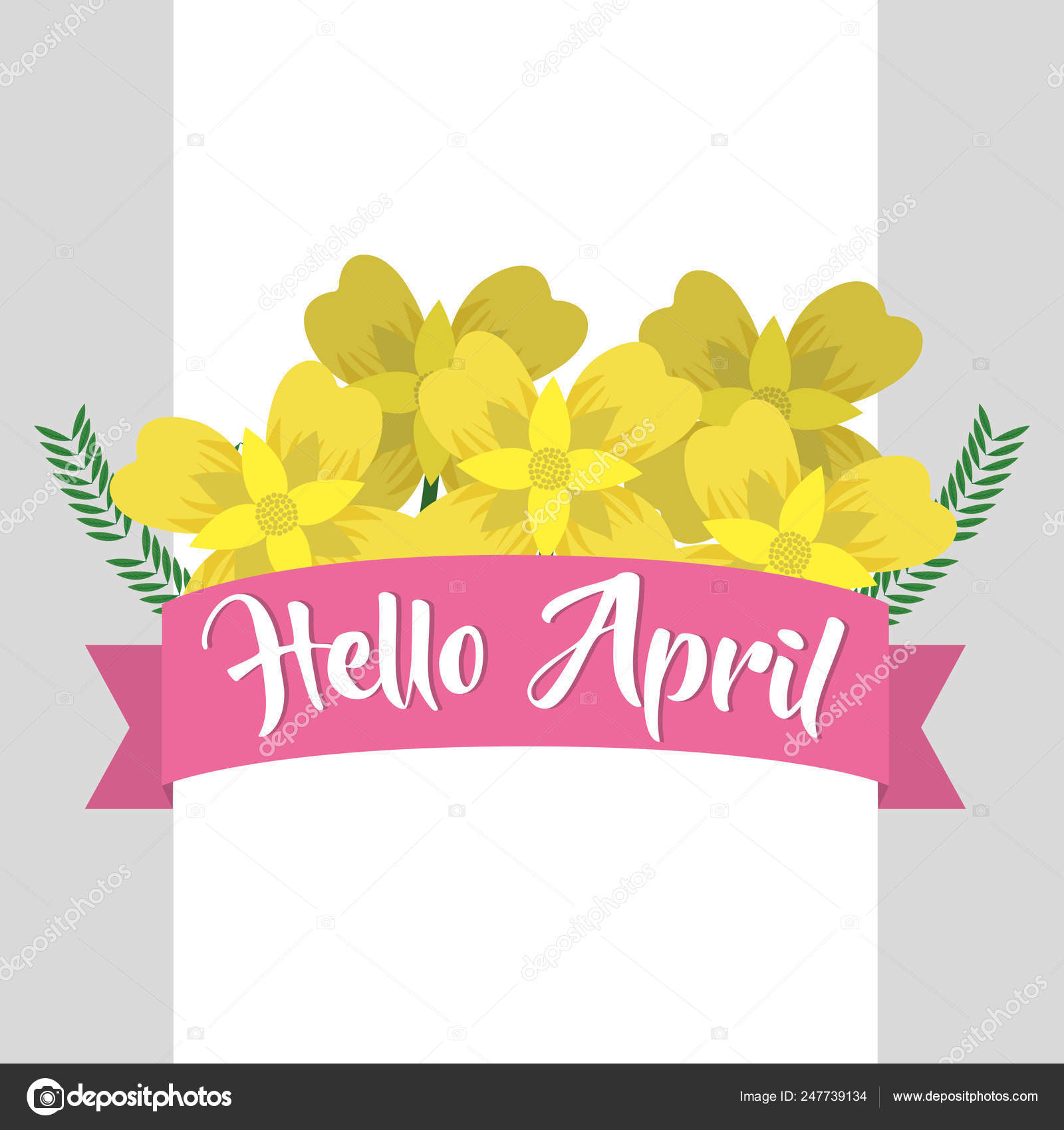 Hello April design Stock Vector Image by ©stockgiu #247739134
