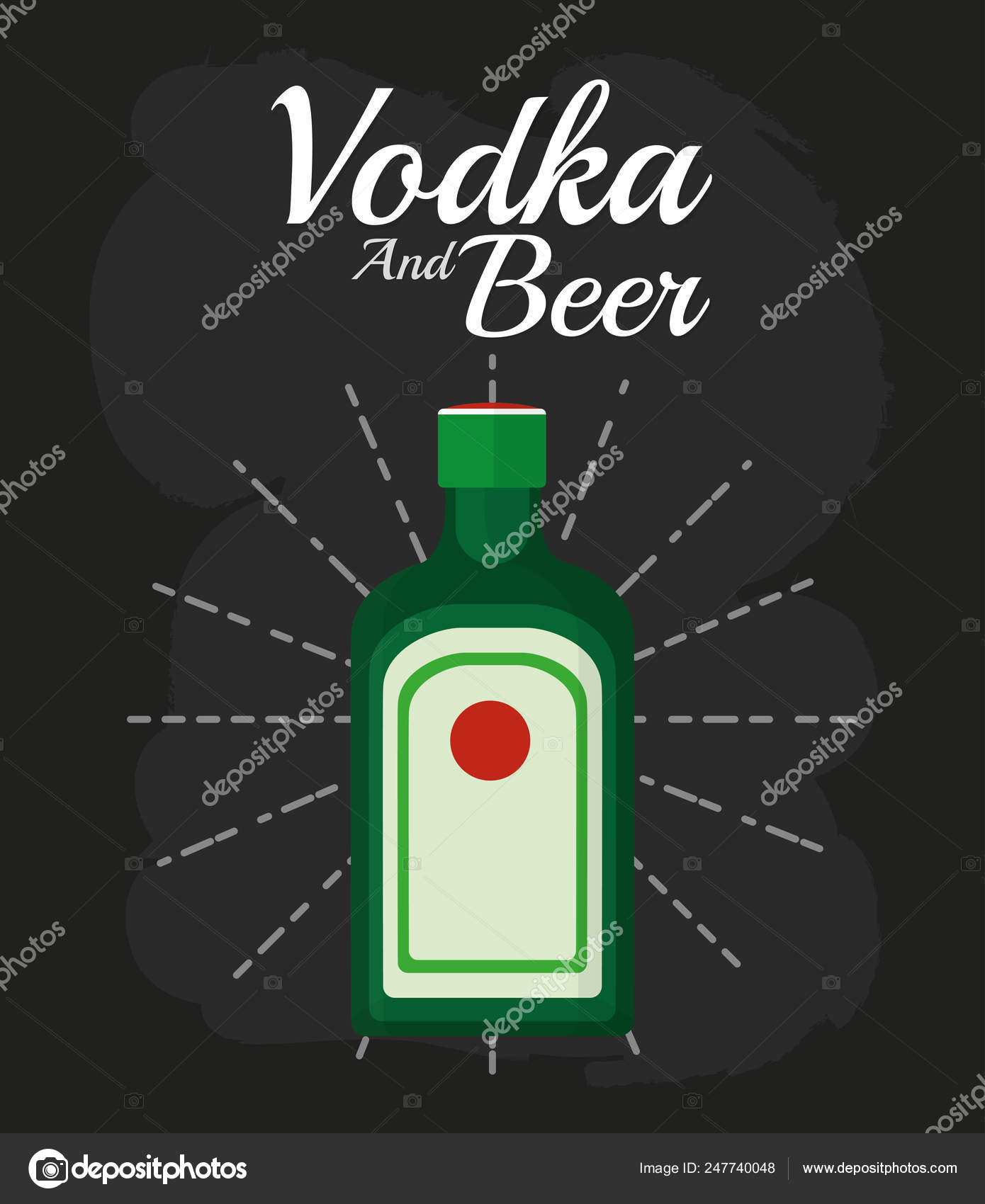 Vodka y cerveza Vector de stock #247740048 de ©stockgiu