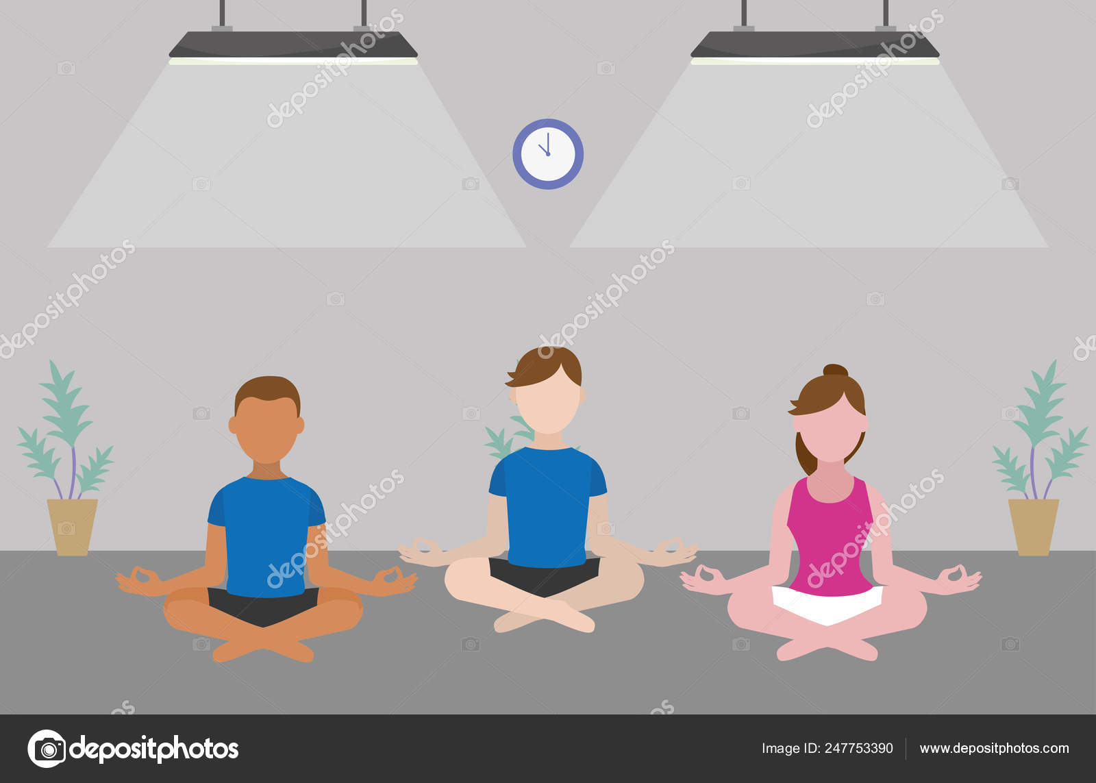 Fit friends doing exercise Stock Vector Image by ©stockgiu #247753390
