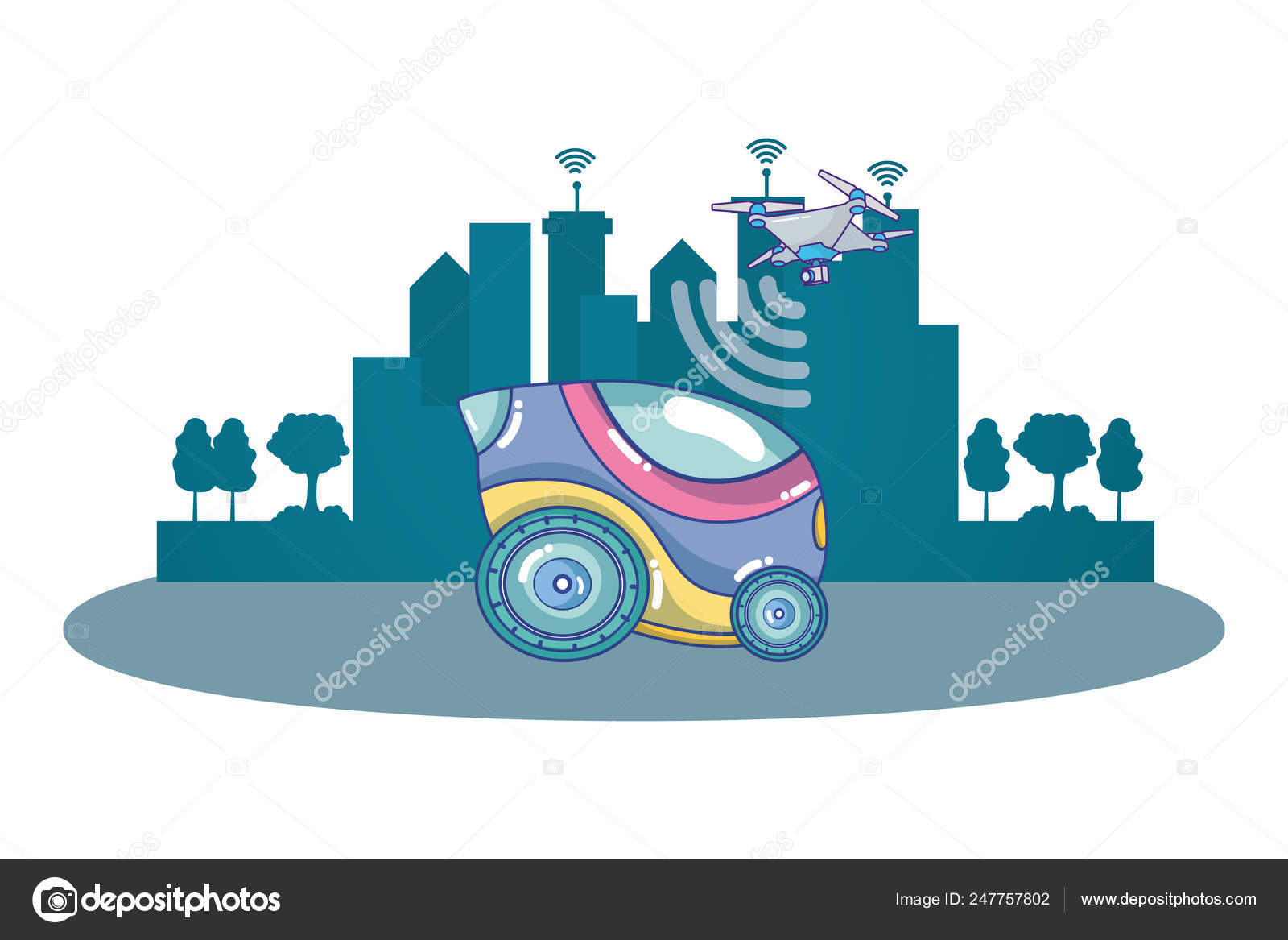 Future concept cartoon Stock Vector Image by ©stockgiu #247757802